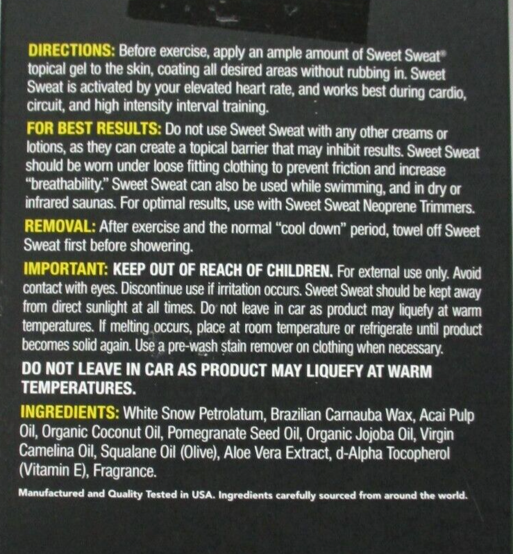 Sports Research Sweet Sweat Workout Enhancer Gel - 20 travel pkts - 15g ...