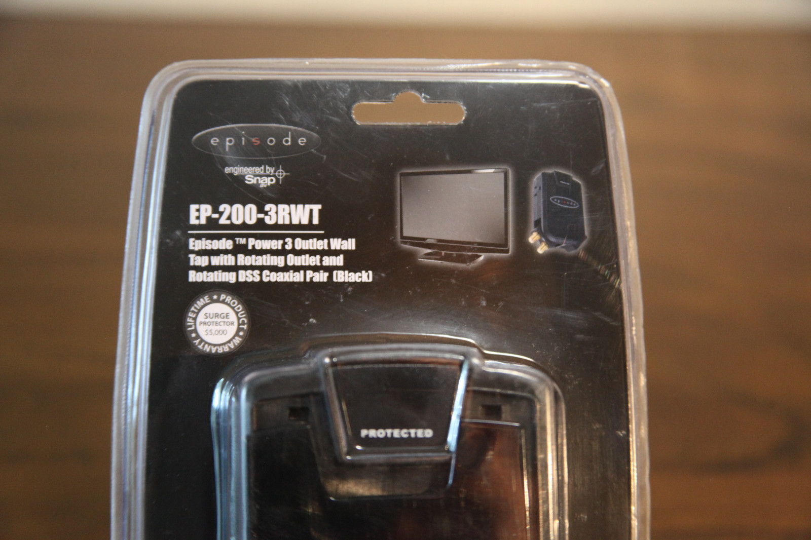 SnapAV Episode EP-200-3RWT Surge Protector Rotating Power 3 Outlet Wall ...