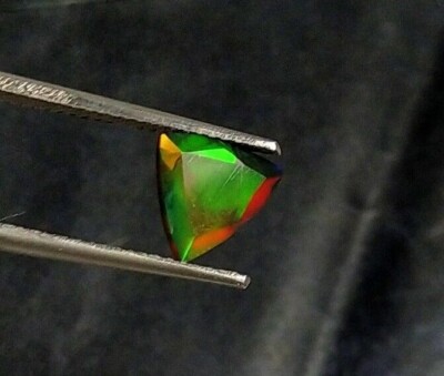 ETHIOPIAN BLACK OPAL FACETED 7 MM TRILLION CUT ALL NATURAL F-4704 | eBay
