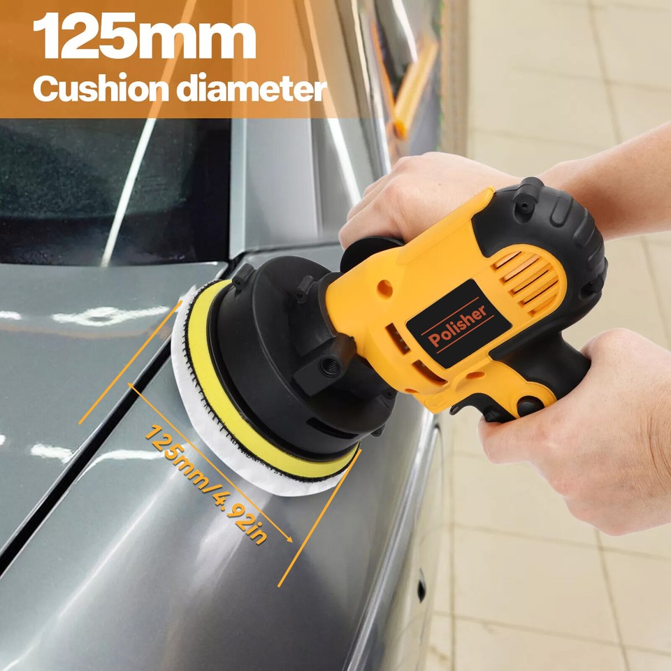 800W Car Polisher Buffer Sander Auto Polishing Machine w/ 5" Pad Bonnet ...