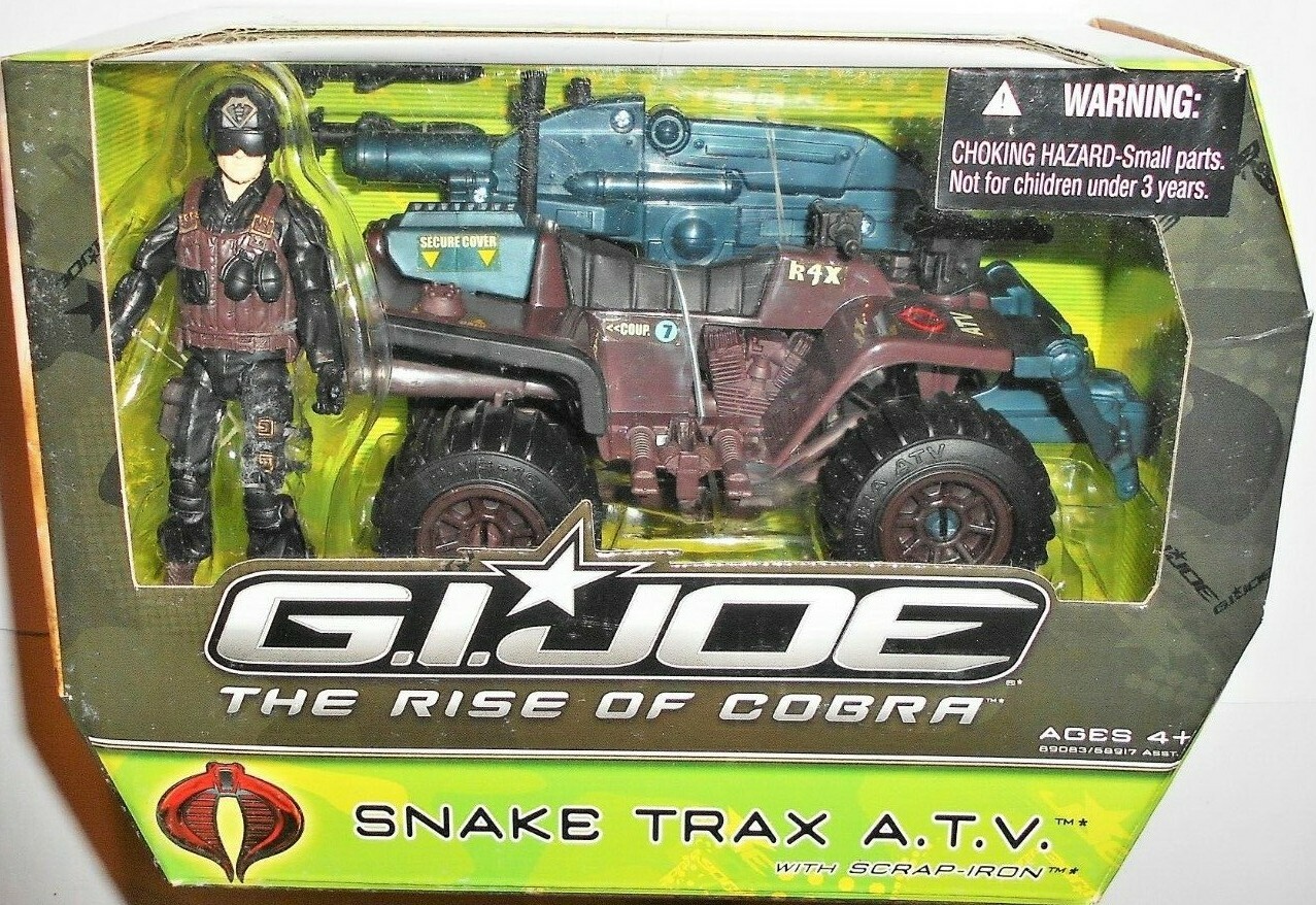 GI joe Rise of Cobra SCRAP IRON & SNAKE TRAX ATV tracks gijoe g i mib ...