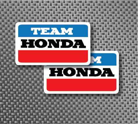 2x Team Honda Race 3.25" Decal Sticker XR, Z50, CR, XR80, QR50, 250r ...