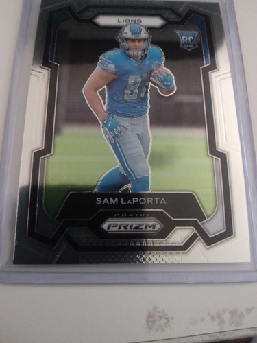 2023 PANINI PRIZM Football Sam La Porta #332 Base ROOKIE Detroit Lions ...