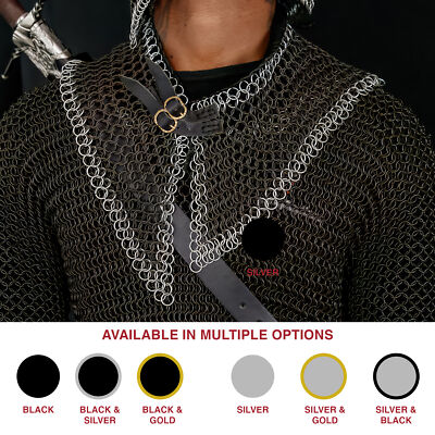 Medieval Chainmail Bishops Mantle Collar Armor Collection Costume ...