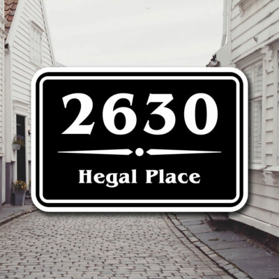 Custom Street Address Aluminum Sign / Plaque - Multiple Colors & Sizes ...