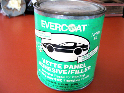 Evercoat Fibreglass 870 Vette Panel Adhesive/Filler- 3.5 lbs NOS (New ...