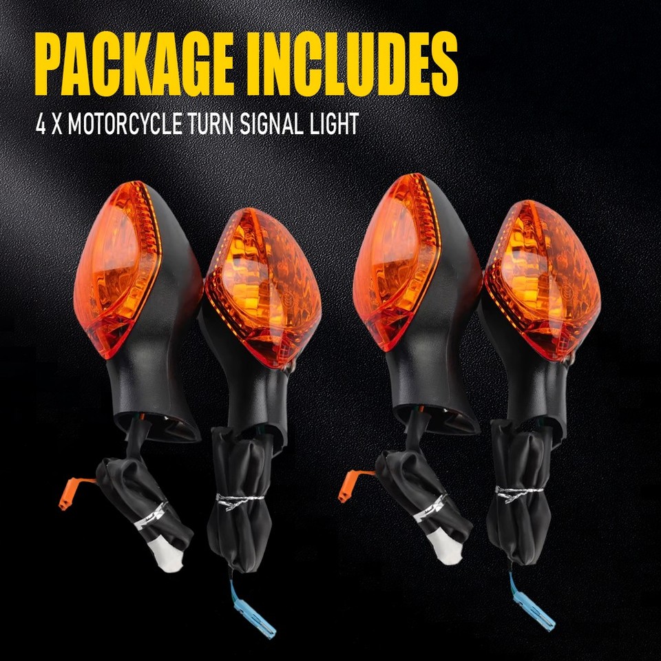 4PCS Turn Front&Rear Signals Amber Light For Honda 13-18 CBR500R ...