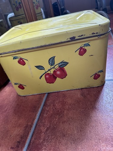 Decoware Vintage Apple Bread Box RARE yellow color | eBay