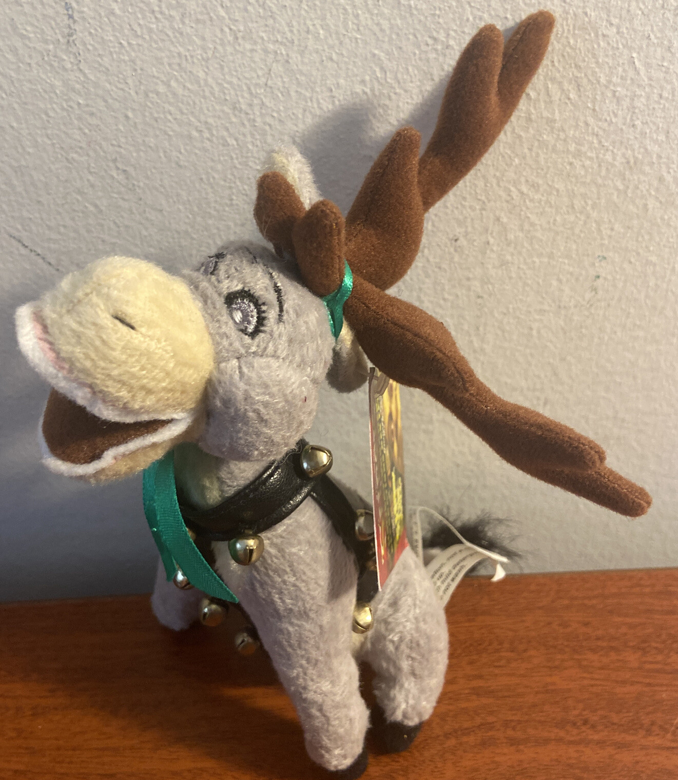 Kurt Adler Christmas Donkey Plush Decoration Ornament SHREK Movie Bells ...