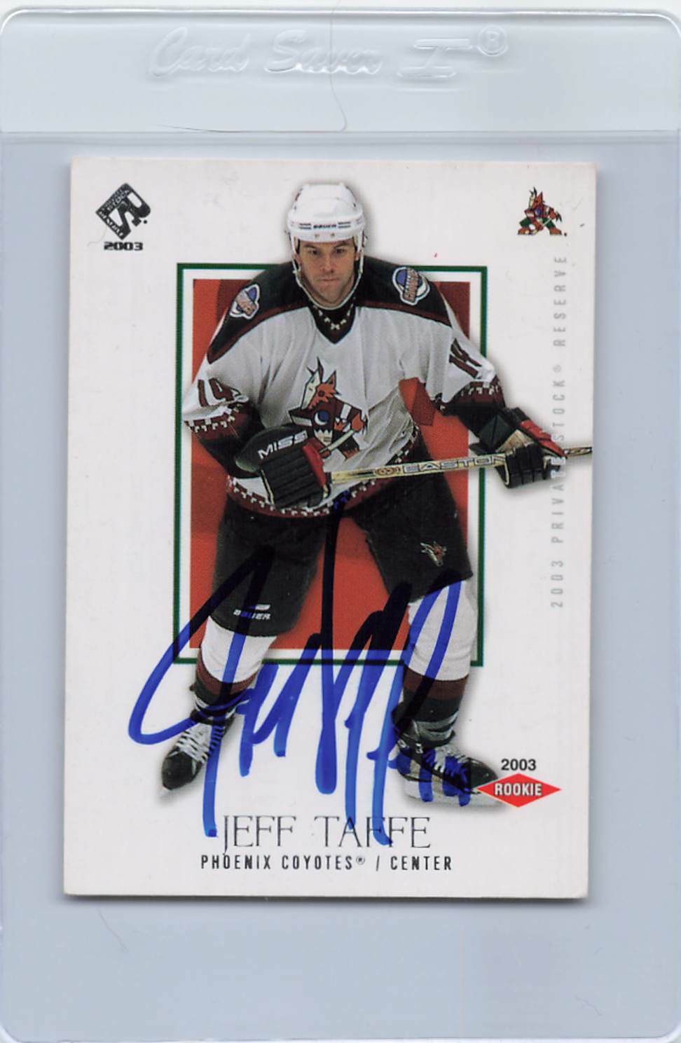 2002/03 Pacific Private Stock #178 Jeff Taffe Coyotes Signed Auto ...
