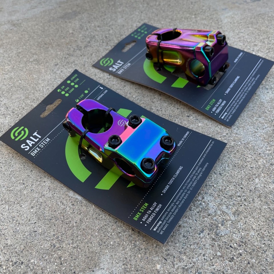 SALT AM STEM TOP LOAD OR FRONT LOAD OIL SLICK 1 1/8 BMX BIKE STEMS CULT ...