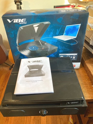VIBE SOUND USB TURNTABLE W/ BUILT IN SPEAKERS-EXCELLENT CONDITION-BOX ...