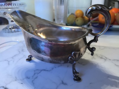 ANTIQUE STERLING SILVER ENGLISH LONDON PETER GUILLE LTD. SAUCE OR GRAVY ...