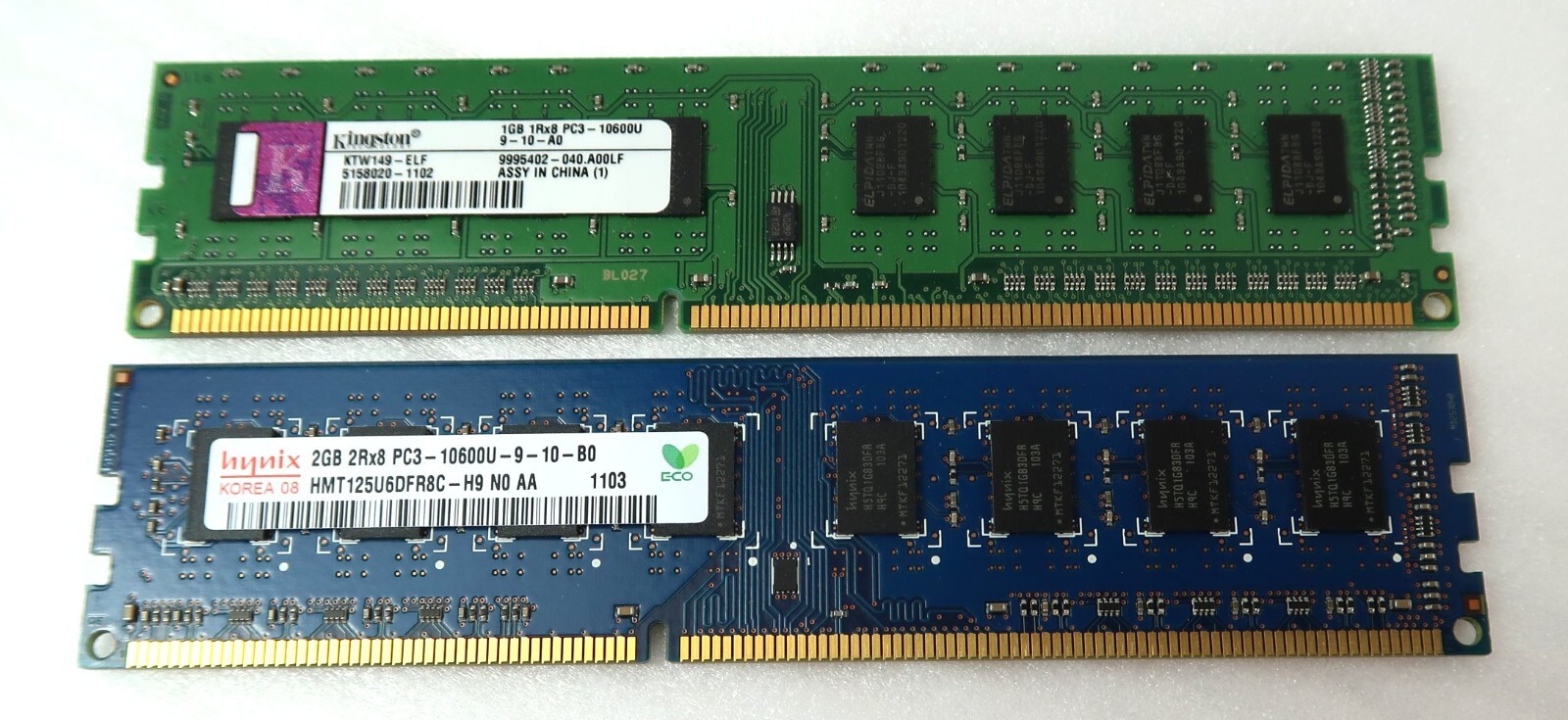 3Gb Ddr3 1333Mhz Pc3-10600U 240-Pin Non-Ec Kingston/Hynix Desktop RAM ...