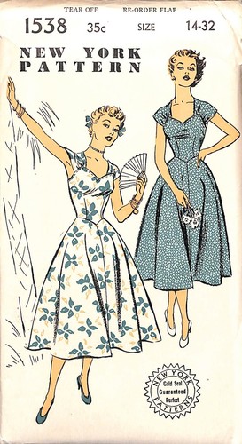 Vintage 1950s Dress New York Sewing Pattern 1538 Bust 32 UC FF | eBay
