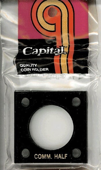 2x2 Capital Holder Plastic Snaplock For Commemorative Half Dollar Black ...