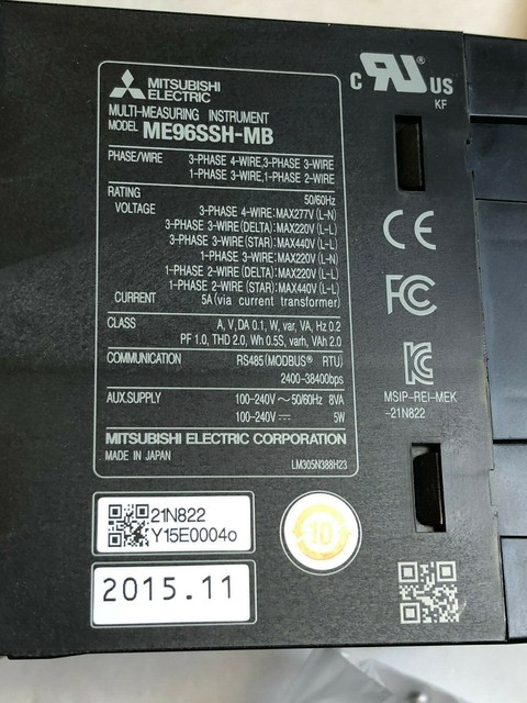 MITSUBISHI ME96SS ME96SSH-MB MULTI-MEASURING INSTRUMENT PANEL METER SJ ...