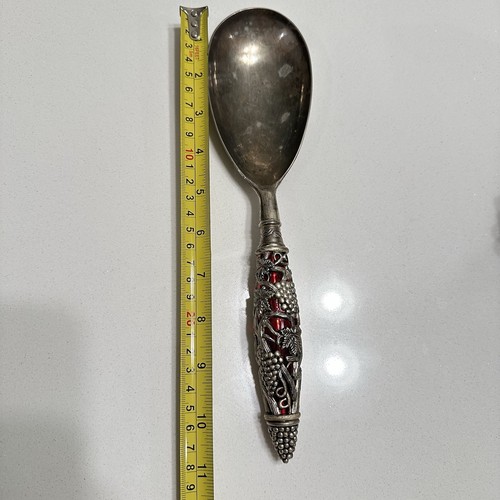 Godinger Silver Art Deco Filigree Grape Handle Red Crystal Insert ...