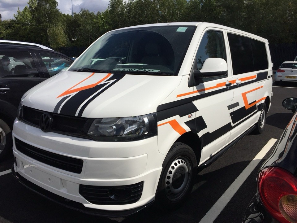 Fit VW TRANSPORTER T5 T6 LWB GRAPHICS STICKERS STRIPES DECALS CAMPER *2 ...