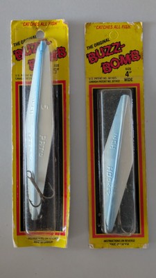 Buzz Bomb Fishing Lures Tackle Gear Lot of 2 Blue Pearl 4" & 5 ...