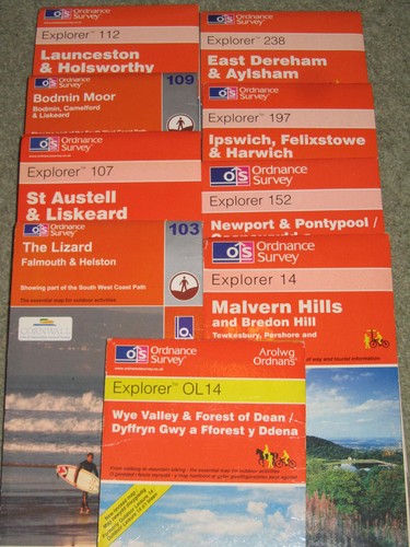 OS Ordnance Survey Explorer maps - assorted editions - very good ...