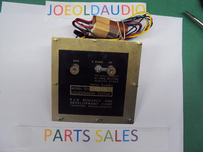 KLH Model 10 Crossover. Tested with 45 Watt Receiver. Parting Out KLH ...