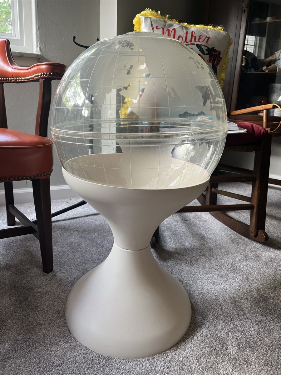 Vintage Large Mid Century Mod Globe Terrarium 1960s 1970s