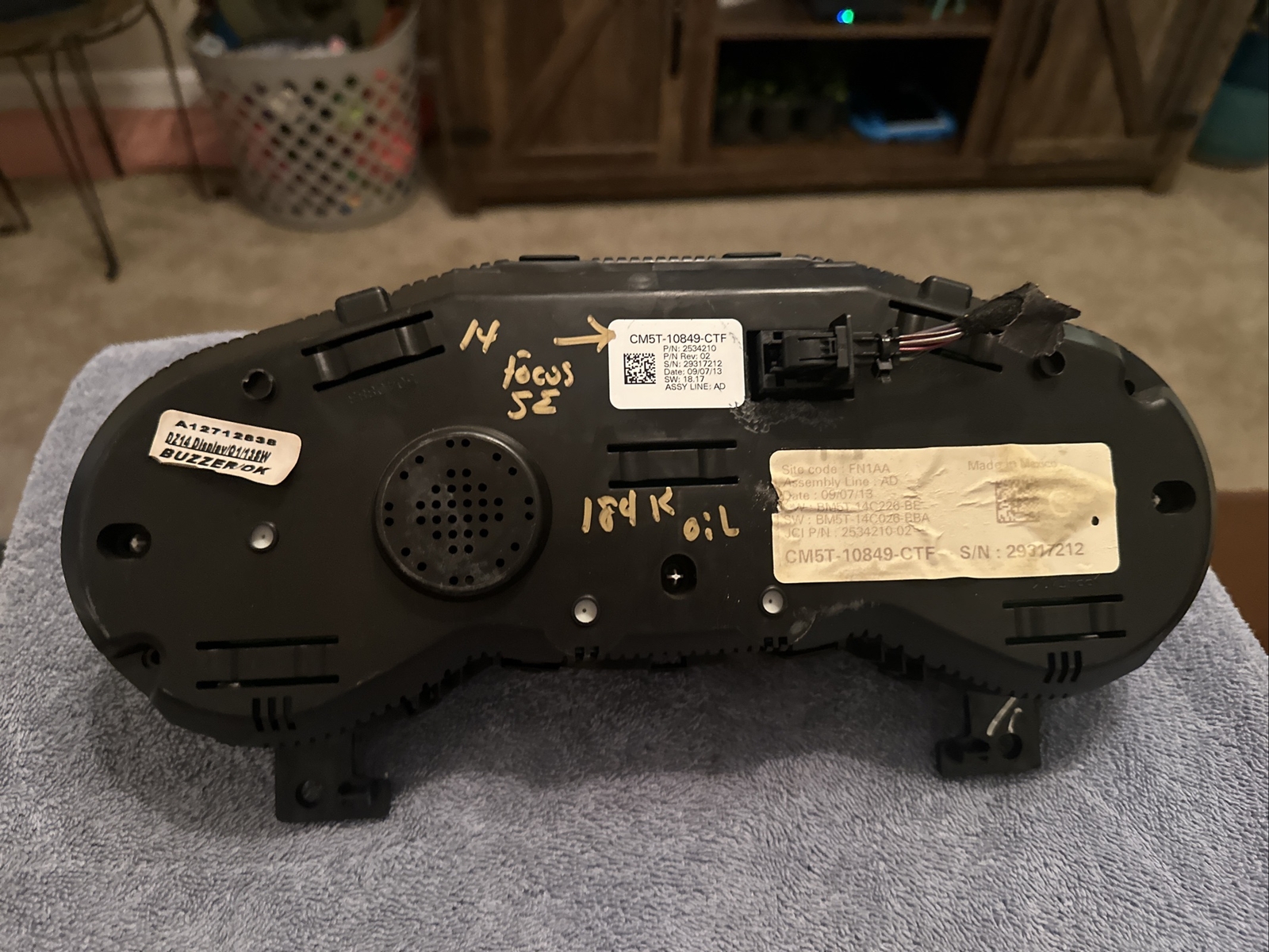 2014 FORD FOCUS SEOEM SPEEDOMETER INSTRUMENT GAUGE CLUSTER 184K CM5T ...