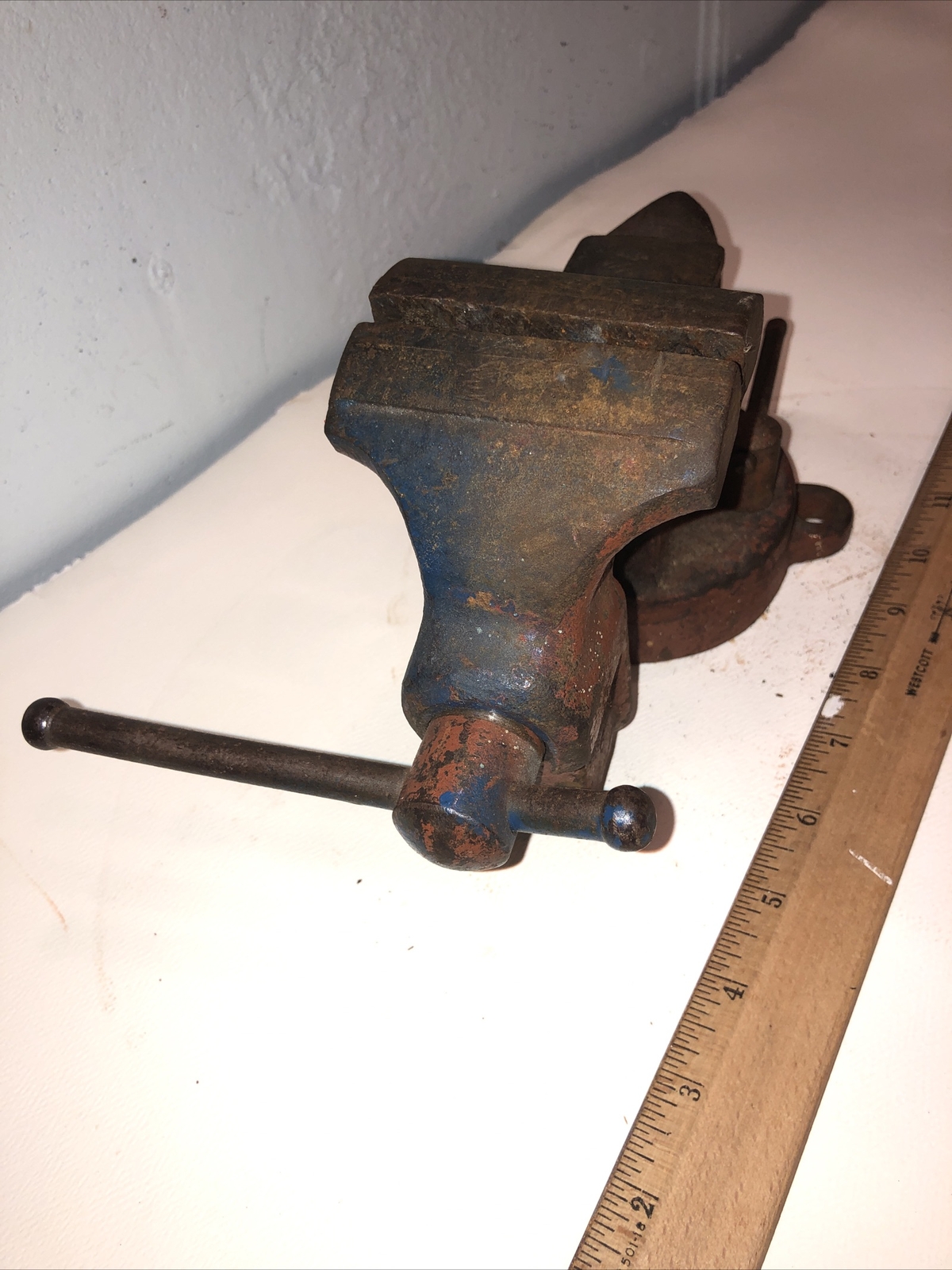 Vintage Dunlap Tools #5241 Swivel Base Bench Vise 3-1/4” Jaws W/Anvil ...