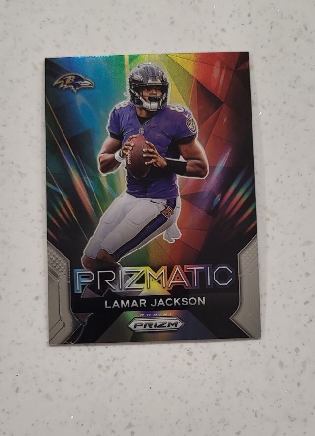 2023 Panini Prizm LAMAR JACKSON Prizm Prizmatic Insert Ravens | eBay