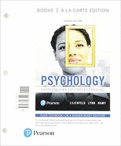 Psychology : From Inquiry to Understanding, Books a la Carte Edition by ...