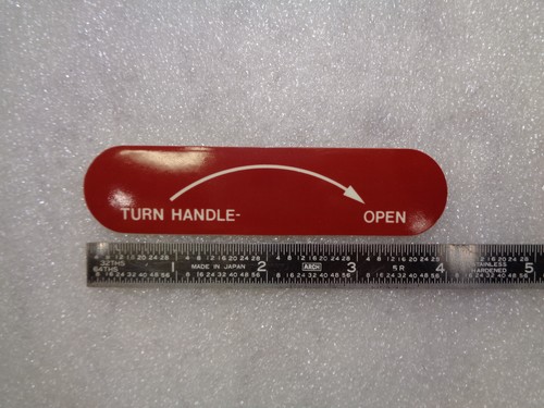 CESSNA CITATION AIRCRAFT "TURN HANDLE OPEN" PLACARD DECAL 4919057-5 | eBay