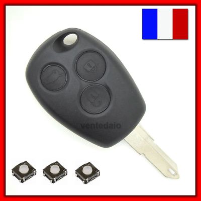 Coque plip Key Fits Renault 3 Buttons Logan Sandero Duster +3 Switches ...