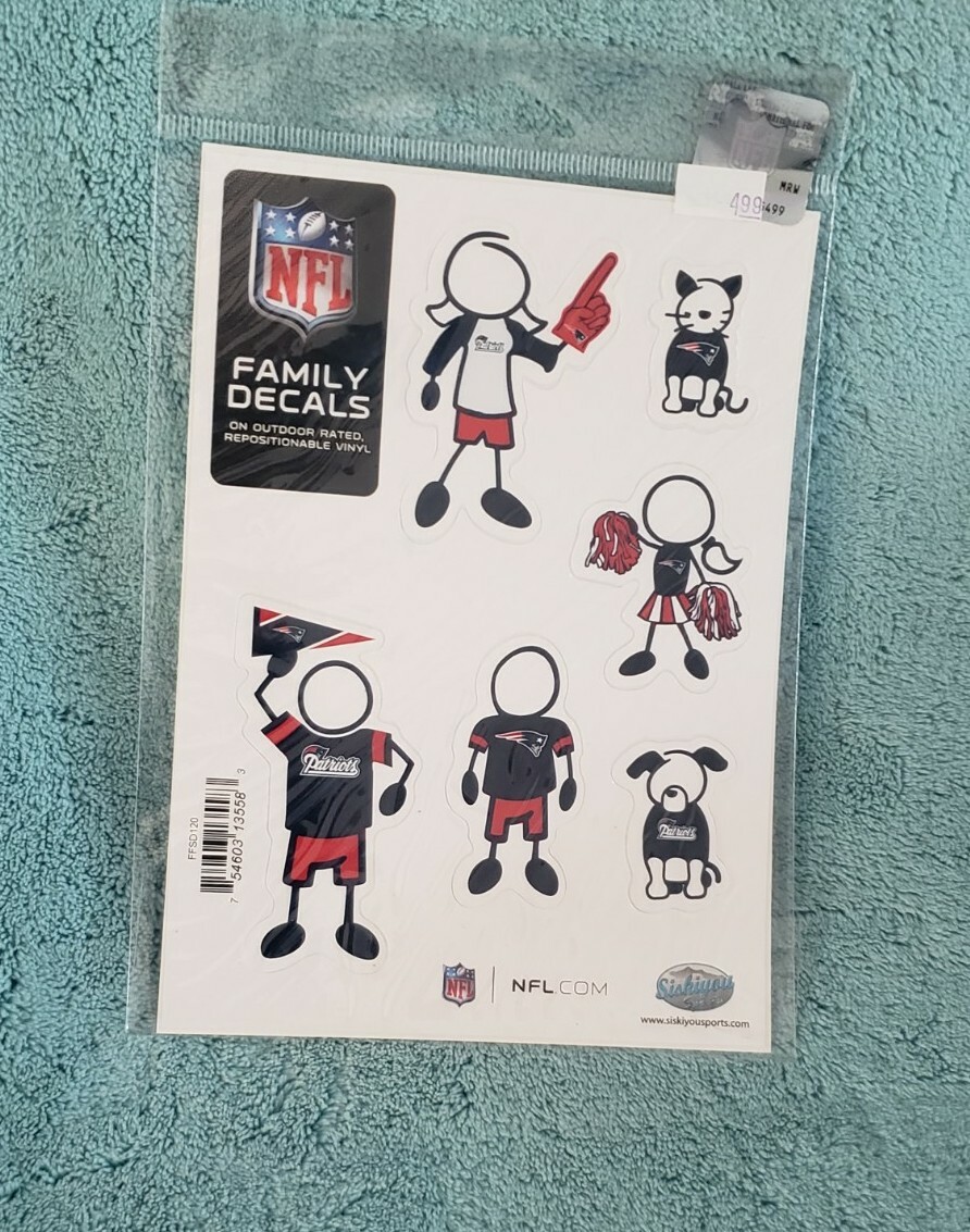 New England Patriots SMALL FAMILY DECAL SET STICKERS | eBay