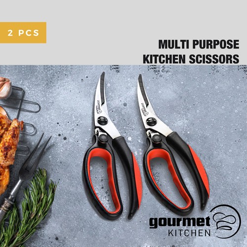 Gourmet Kitchen Multi Purpose Sharp Strong Durable Kitchen Scissors ...