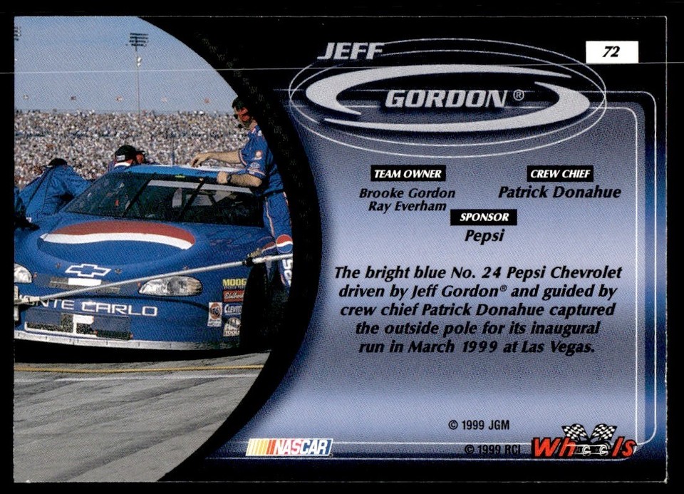 1999 Wheels Jeff Gordon #72 | eBay