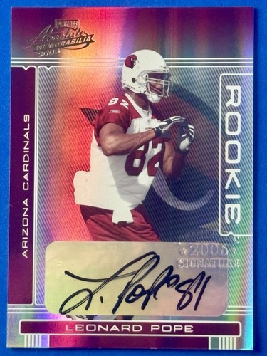 2006 Absolute Memorabilia Auto Leonard Pope RC Rookie 134/349 #235 ...