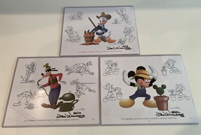 Disney Flower & Garden Passholder Set/3 Don Williams Autographed ...