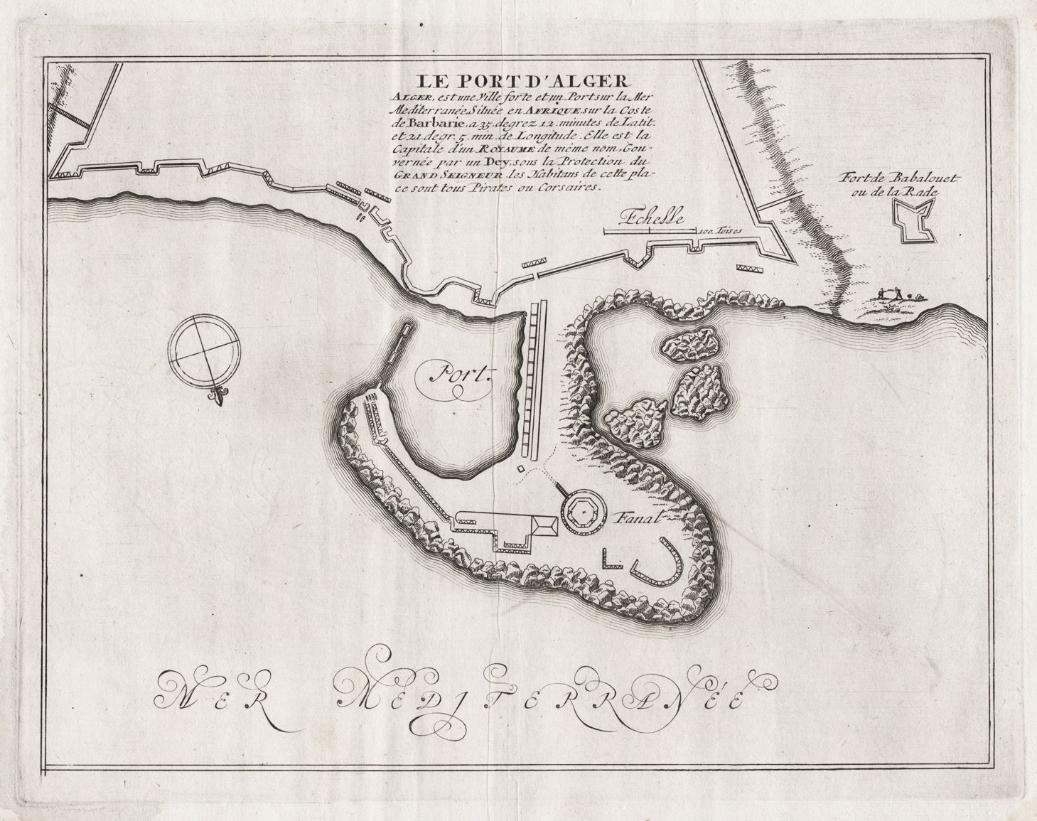 Algiers Algier Algeria Algerie Algeria Engraving De Fer Engraving 1693 ...