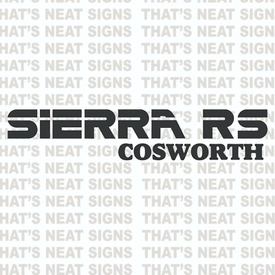 SIERRA RS COSWORTH Logo Badge Decal Tail Gate Sign - Self Adhesive ...