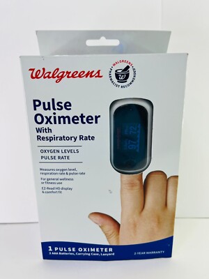 Walgreens Pulse Oximeter Portable Fingertip Pulse Rate Comfort Tip ...