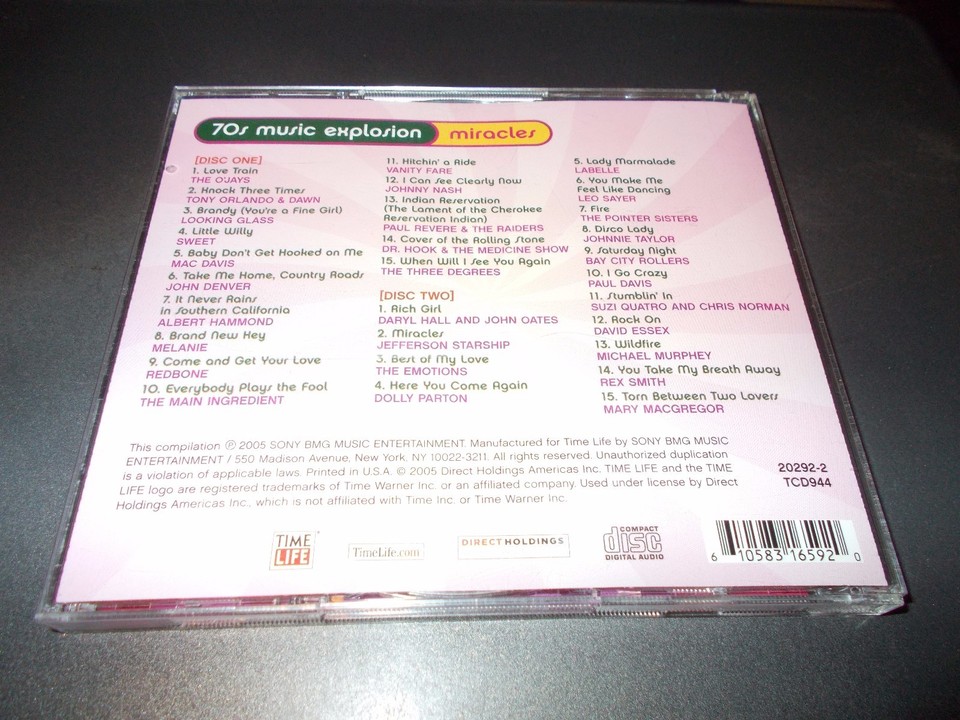 70'S MUSIC EXPLOSION CD VOLUME 3 MIRACLES 610583165920| eBay