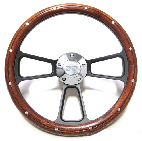 Custom Mahogany & Billet Steering Wheel for Chevy Super Sport Models | eBay