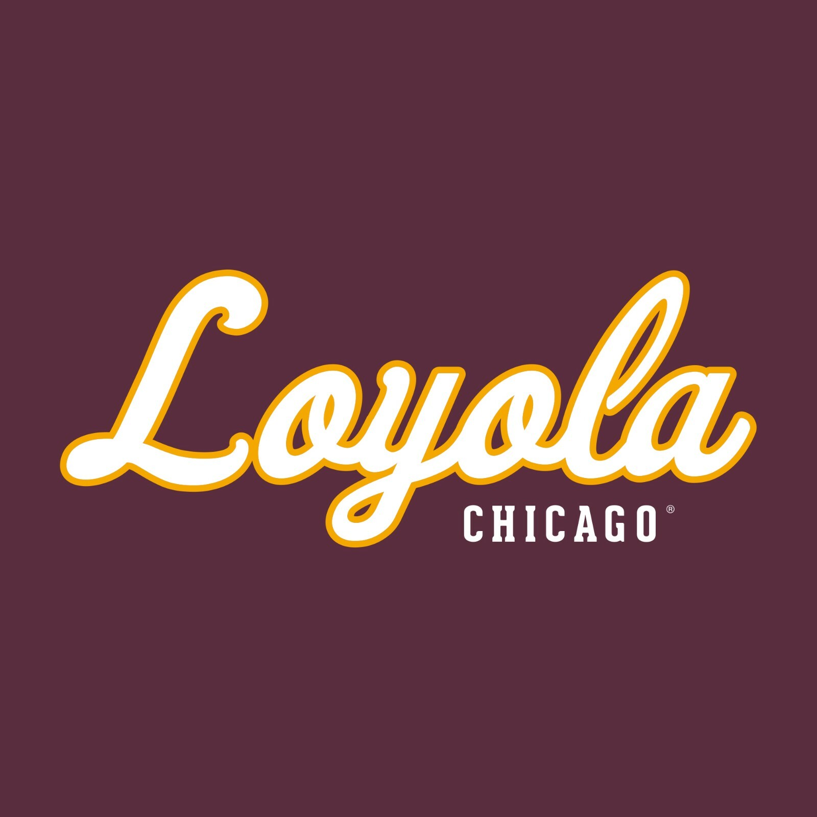 Loyola University Chicago Ramblers Script Logo, Team Color T Shirt ...