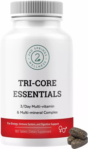 2ND Springs Wellness Tri-Core Essentials 3/Day Multi-Vitamin 180 ...