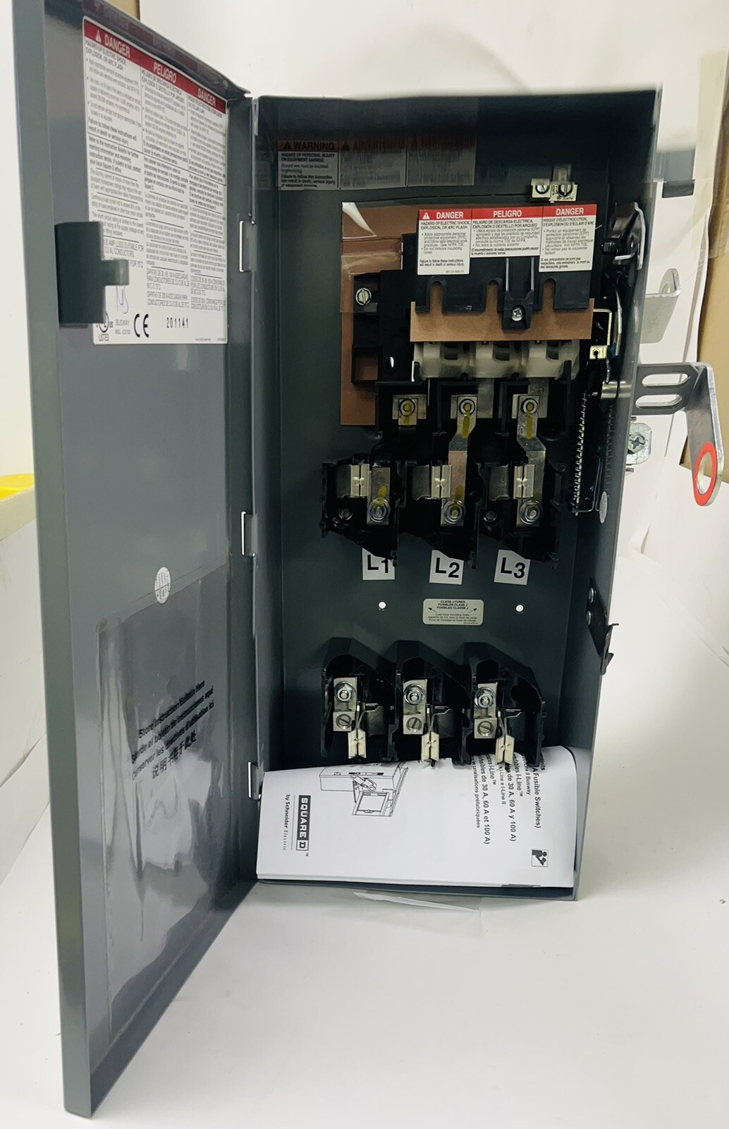 SQUARE D MODEL NO. PQ3610G BUSWAY I-LINE FUSIBLE PLUG 100A. 600VAC, 3P ...