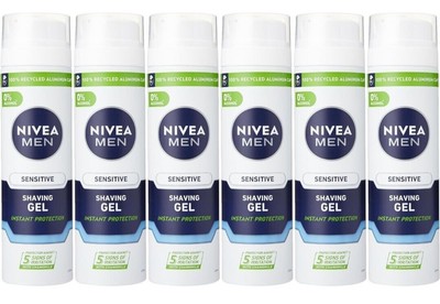 Nivea Men Sensitive Mini Shaving Gel 30ml - Pack Of 6 | Travel Size ...