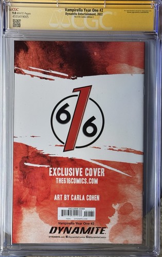 Vampirella Year One #2 CGC 9.8 616 Edition C Signed By Carla Cohen at ...