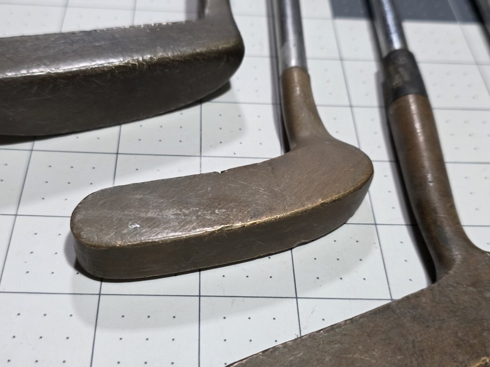 Vtg Lot of 10 Brass/Copper/Bronze Putters, Mixed Models RH. Wholesale ...