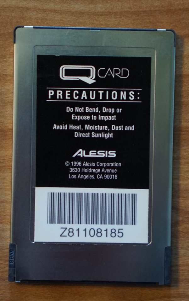Alesis Classical Instruments Plus 8mb PCMCIA ROM Expansion Q-Card ...